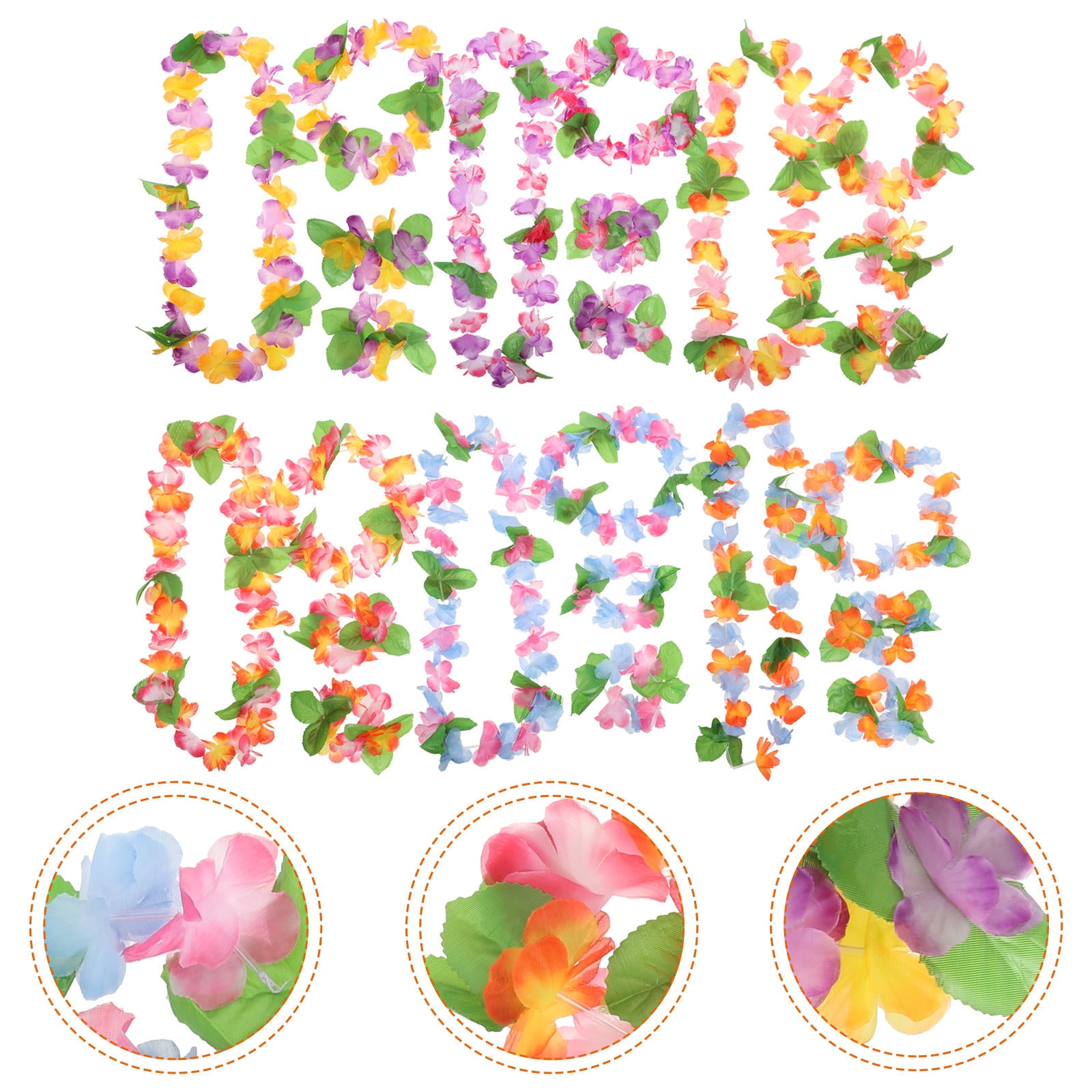 HONITANO 1 Set Hawaiian Floral Lei Silk Cloth For Luau Party Favor ...