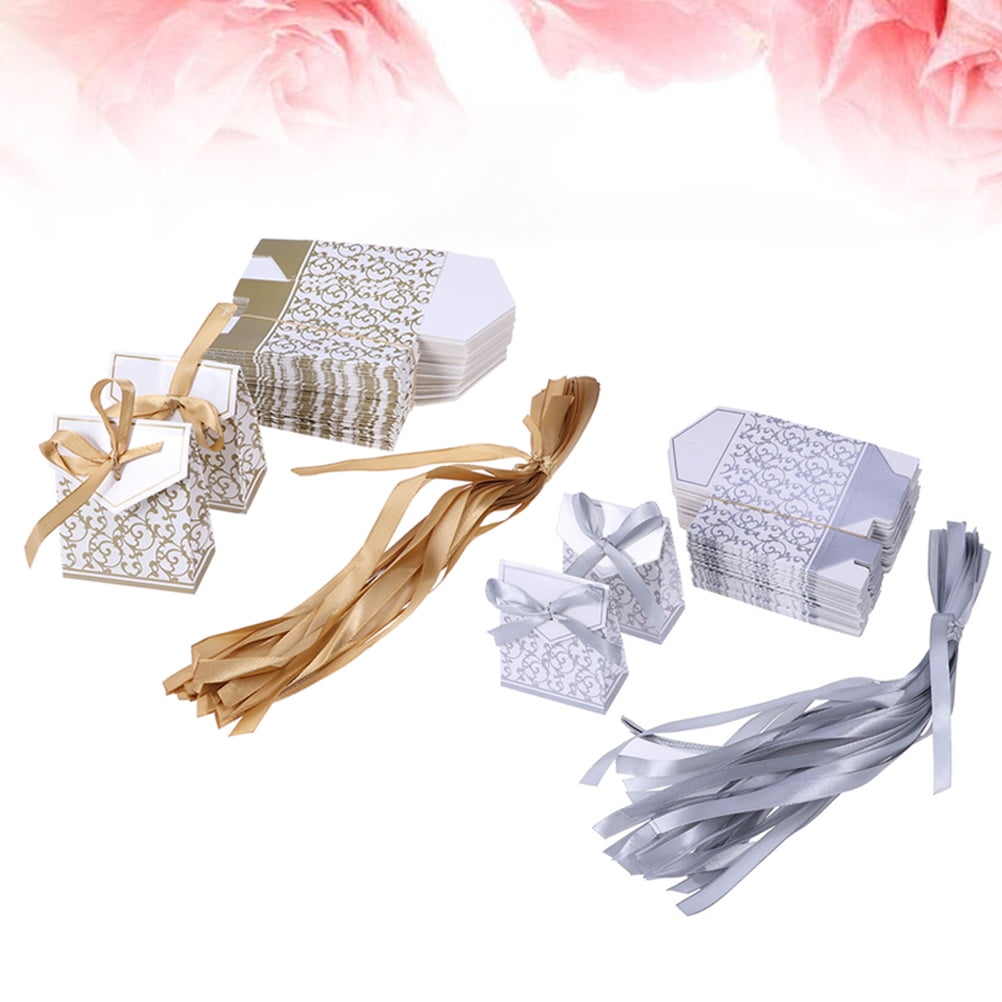 HONITANO 100Pack Wedding Favor Sugar Chocolate Boxes of Elegant Style ...