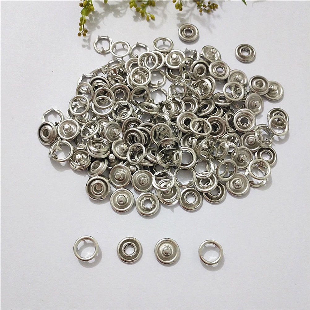 HONITANO 100Pcs Metal Snap Buttons Hollow Five Claw Buckles for DIY ...