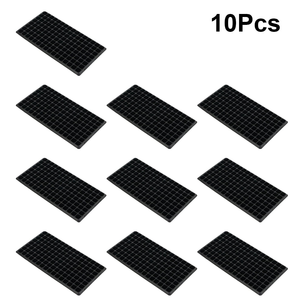 HONITANO 10Pcs Black PVC Sprout Growing Trays for Home Gardening and ...