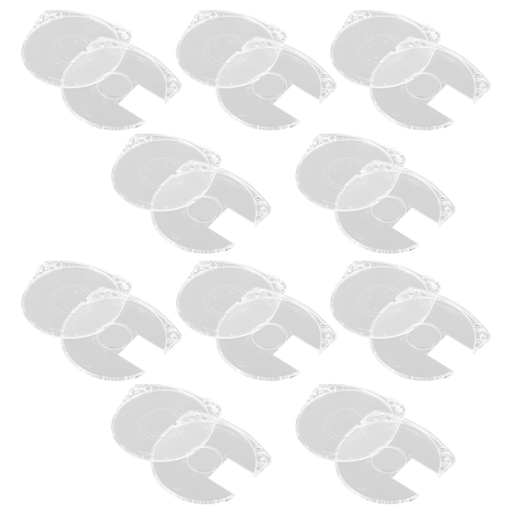 HONITANO 10Pcs Game Disc Case 6.5X2.5X0.2in Square White Acrylic for ...