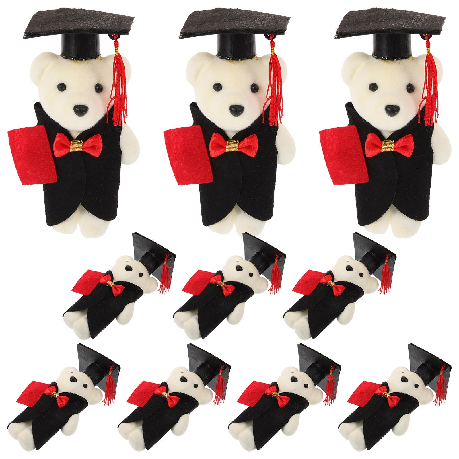 HONITANO 10Pcs Plush Graduation Bear Mini Adorable Design Congrats Grad ...