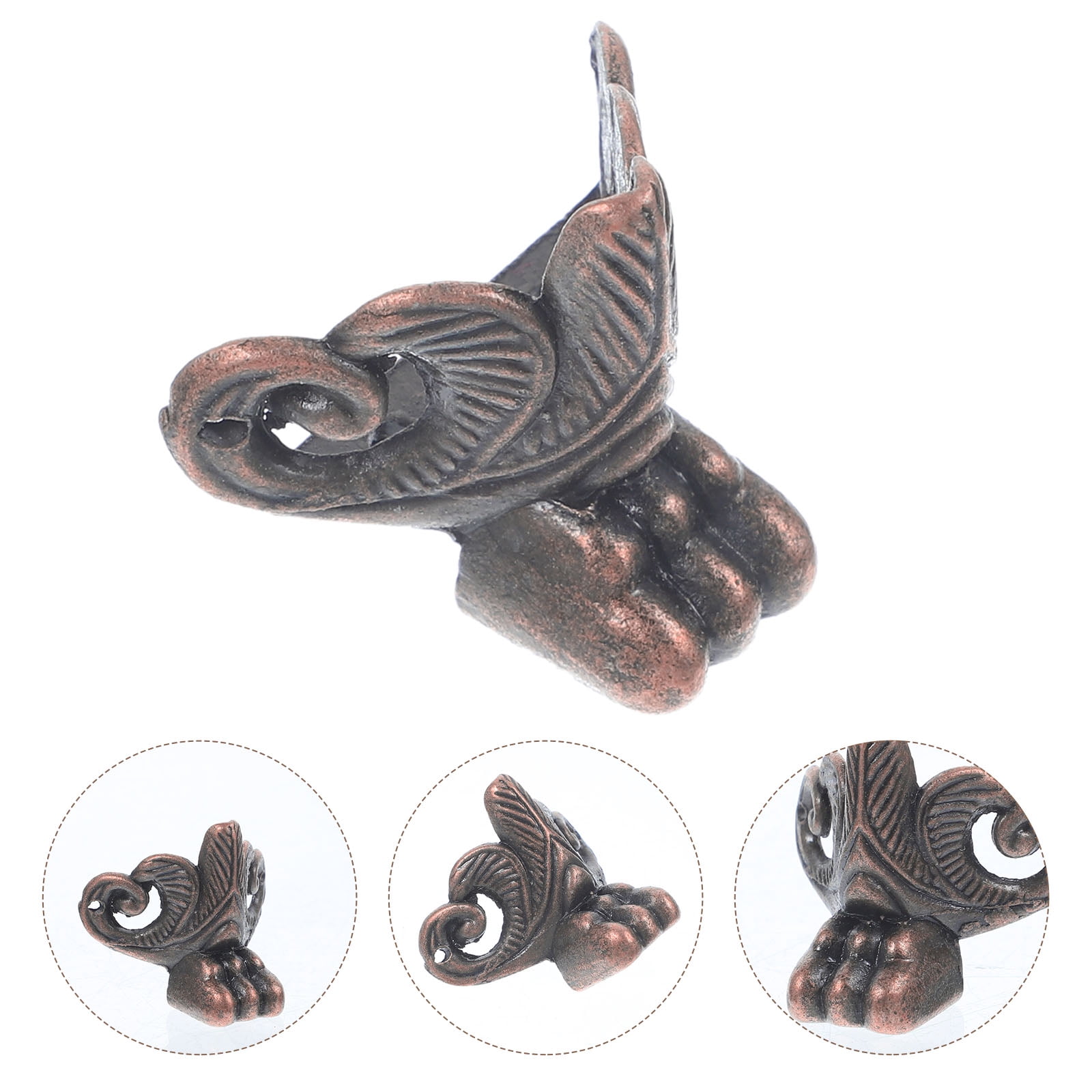 HONITANO 10Pcs Red Ancient Bronze Box Feet for Jewelry Boxes and Home ...