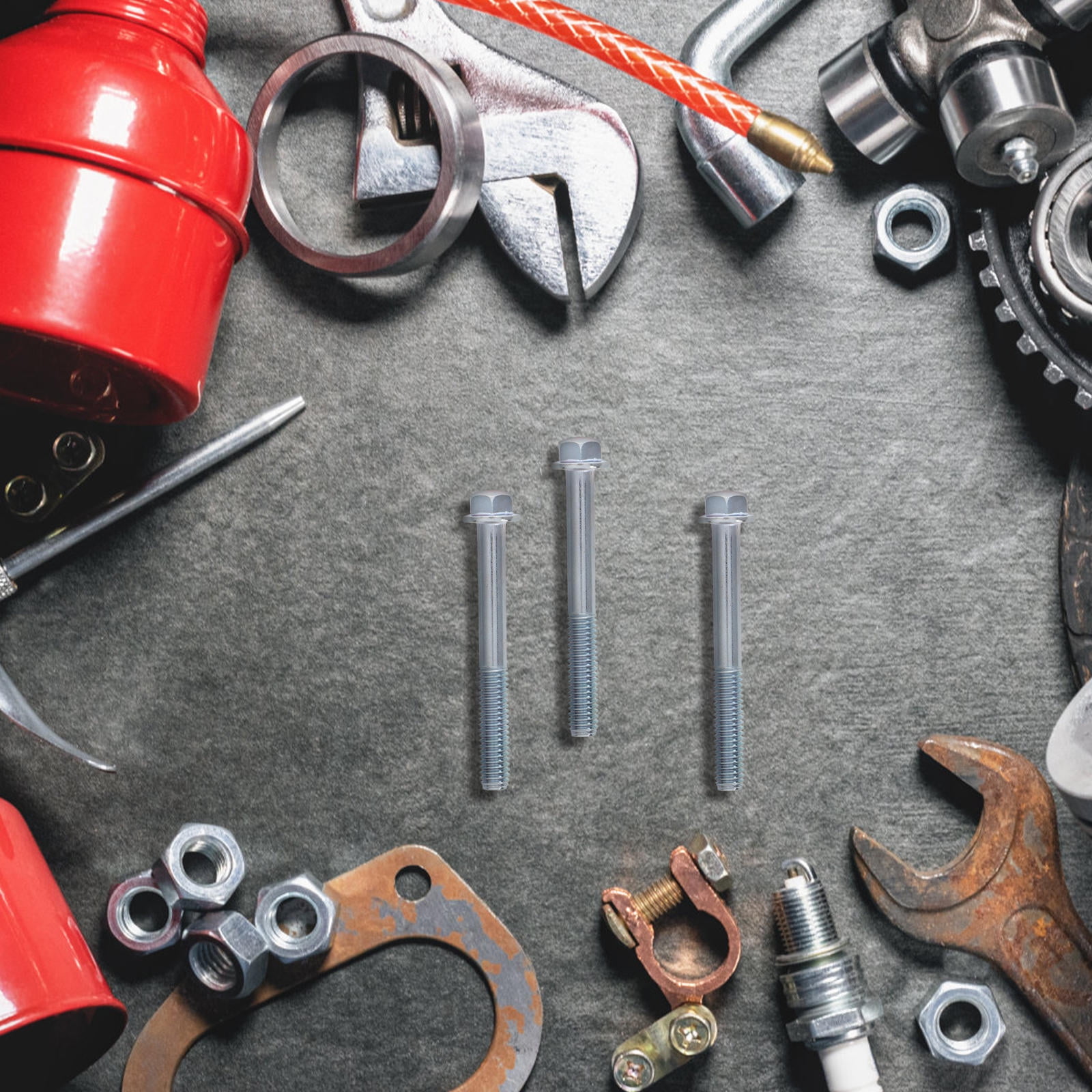 HONITANO 10Pcs Silver Metal Engine Mounting Screws for Motorcycle ...