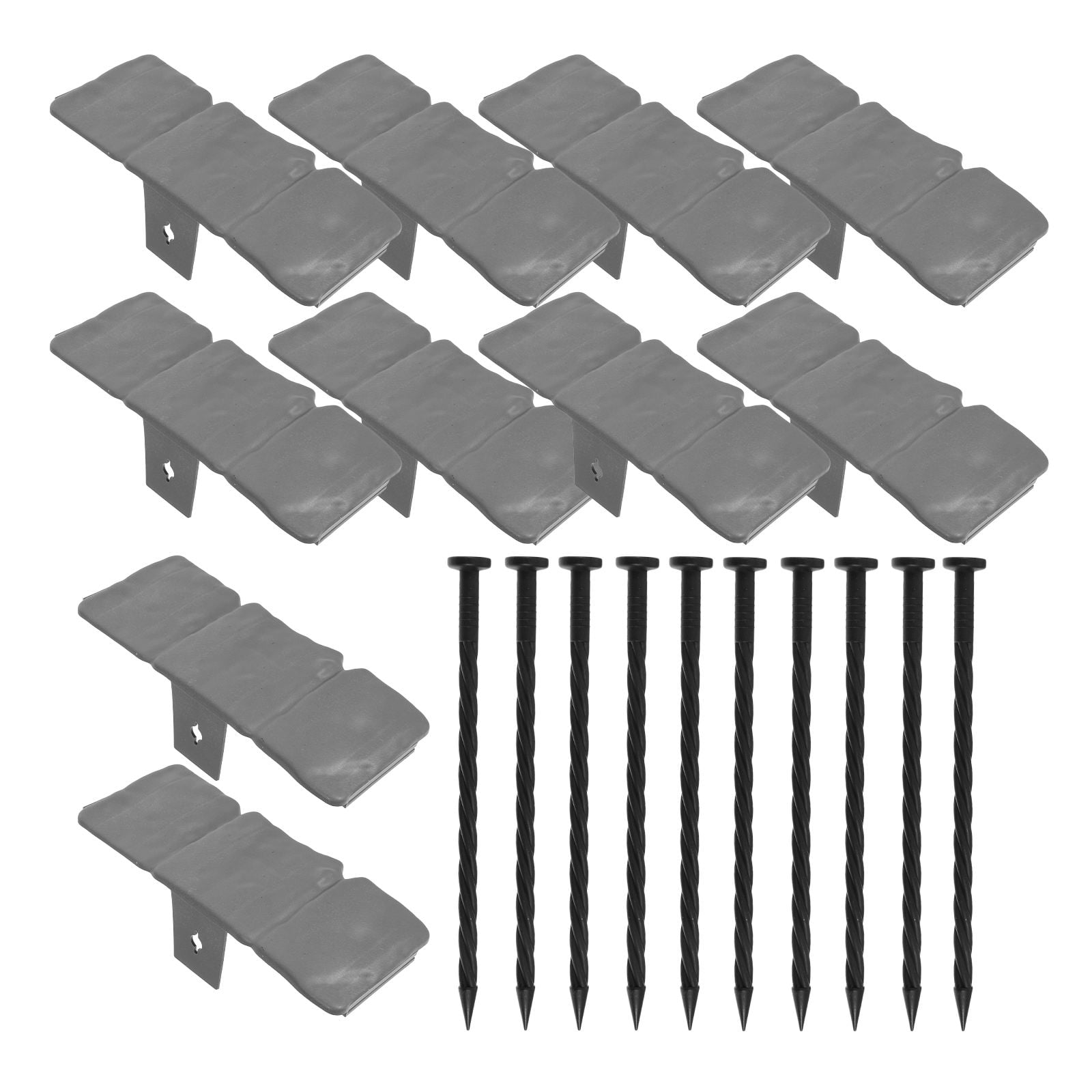 HONITANO 10Pcs Stone Look Yard Edging Borders for Villa Gardens ...