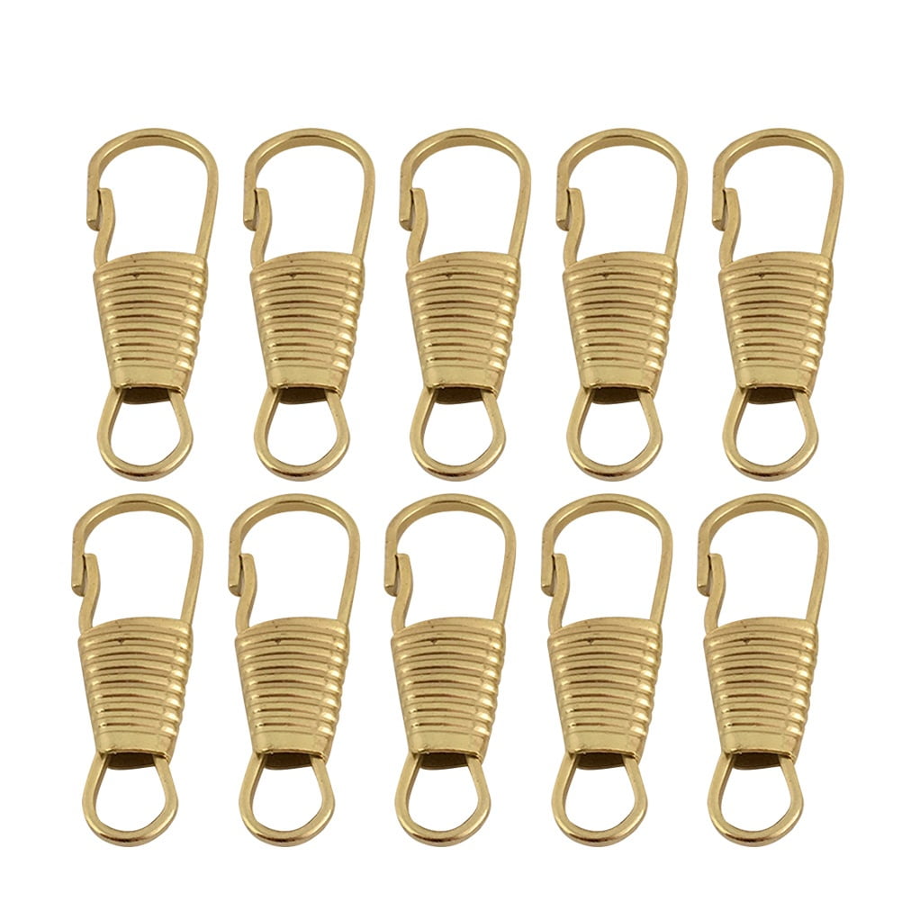 HONITANO 10Set Golden Metal Zipper Puller for Home with Round Hole ...