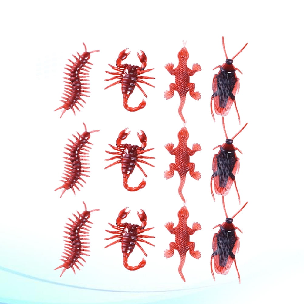 HONITANO 120Pcs Trick Bugs Fake Centipede Fake Plastic Bugs For ...