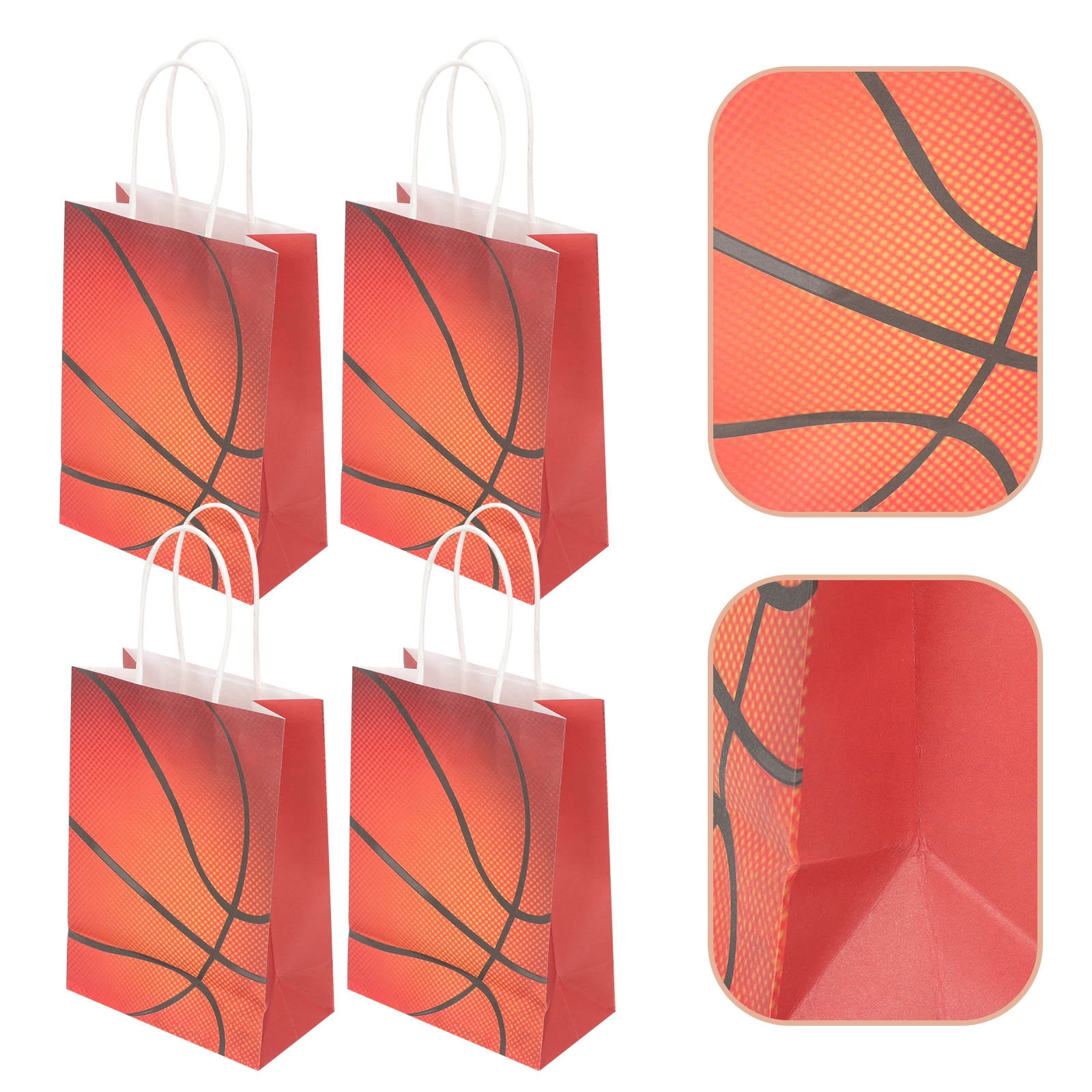 HONITANO 12Pcs Multi-colored Basketball Goodie Bags with White Paper ...