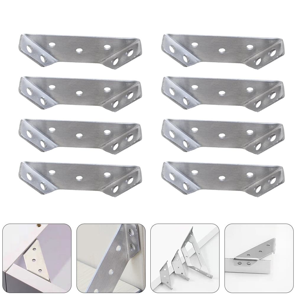 HONITANO 12Pcs Silver Trapezoid Brackets for Shelves Tables Wooden ...