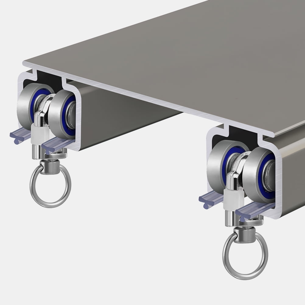 HONITANO 15Pack Ceiling Curtain Track Rollers Multi Color Metal Silent ...