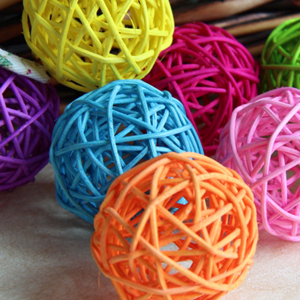 HONITANO 15Pcs Decorative Balls for Centerpiece Bowls Wicker 2x2x2in ...