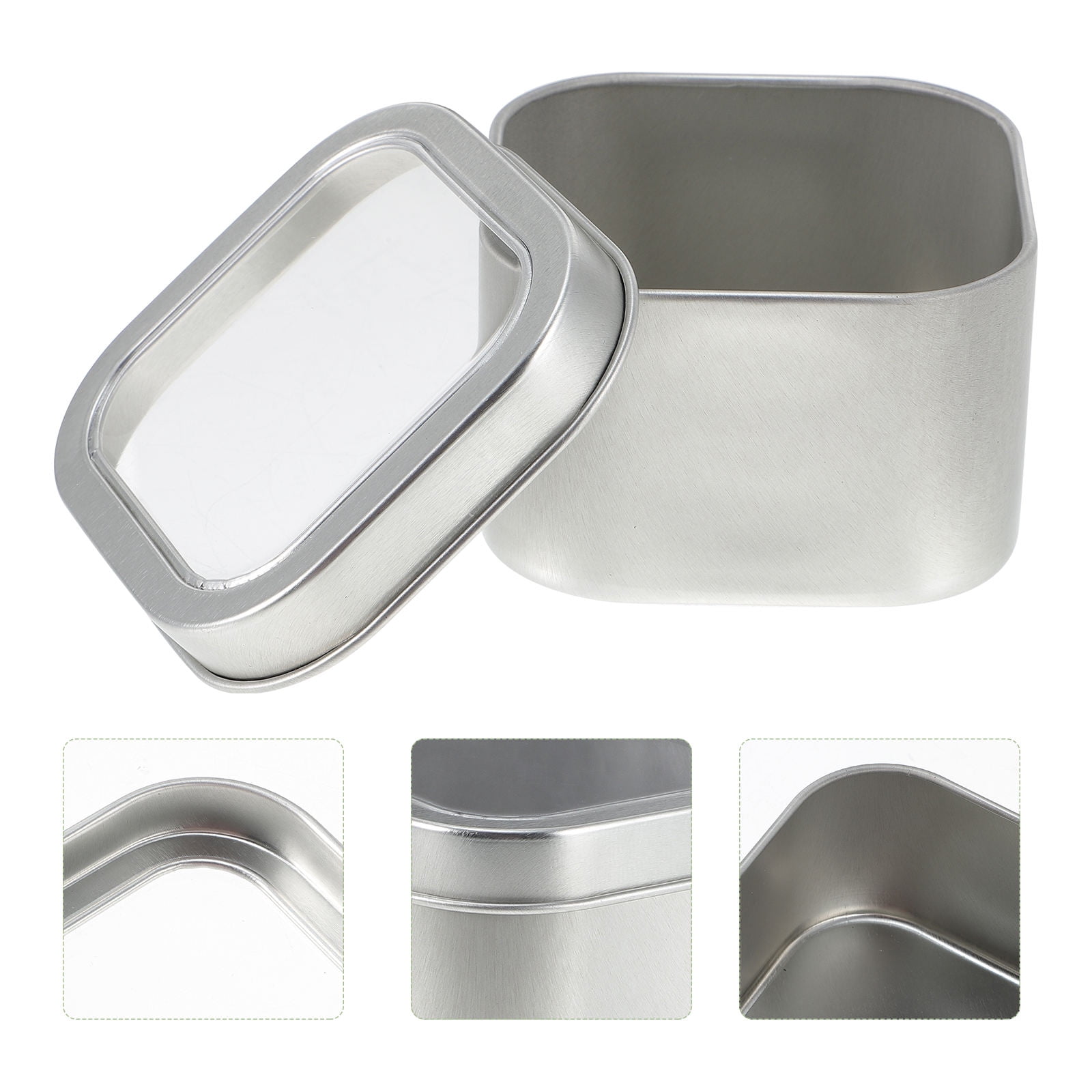 HONITANO 15Pcs Metal Tins with Window Lids for Craft Making and present ...