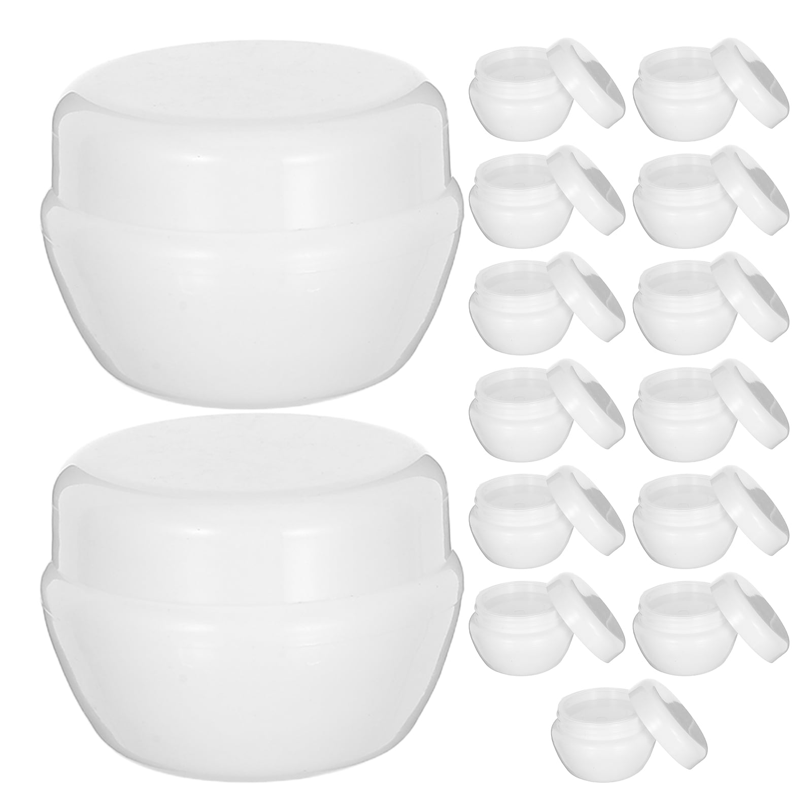 HONITANO 15Pcs Mini Size Empty Creams Jars White Mushroom Shape Plastic ...