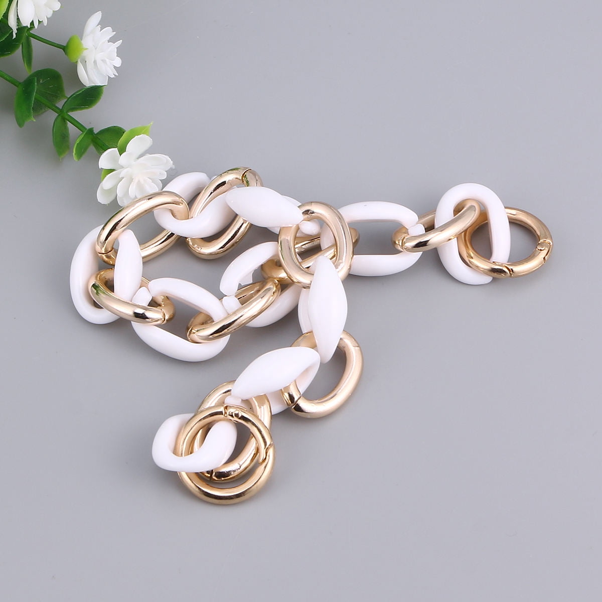 HONITANO 1Pack Bag Chains for Handbags White Acrylic for Diy Bag ...