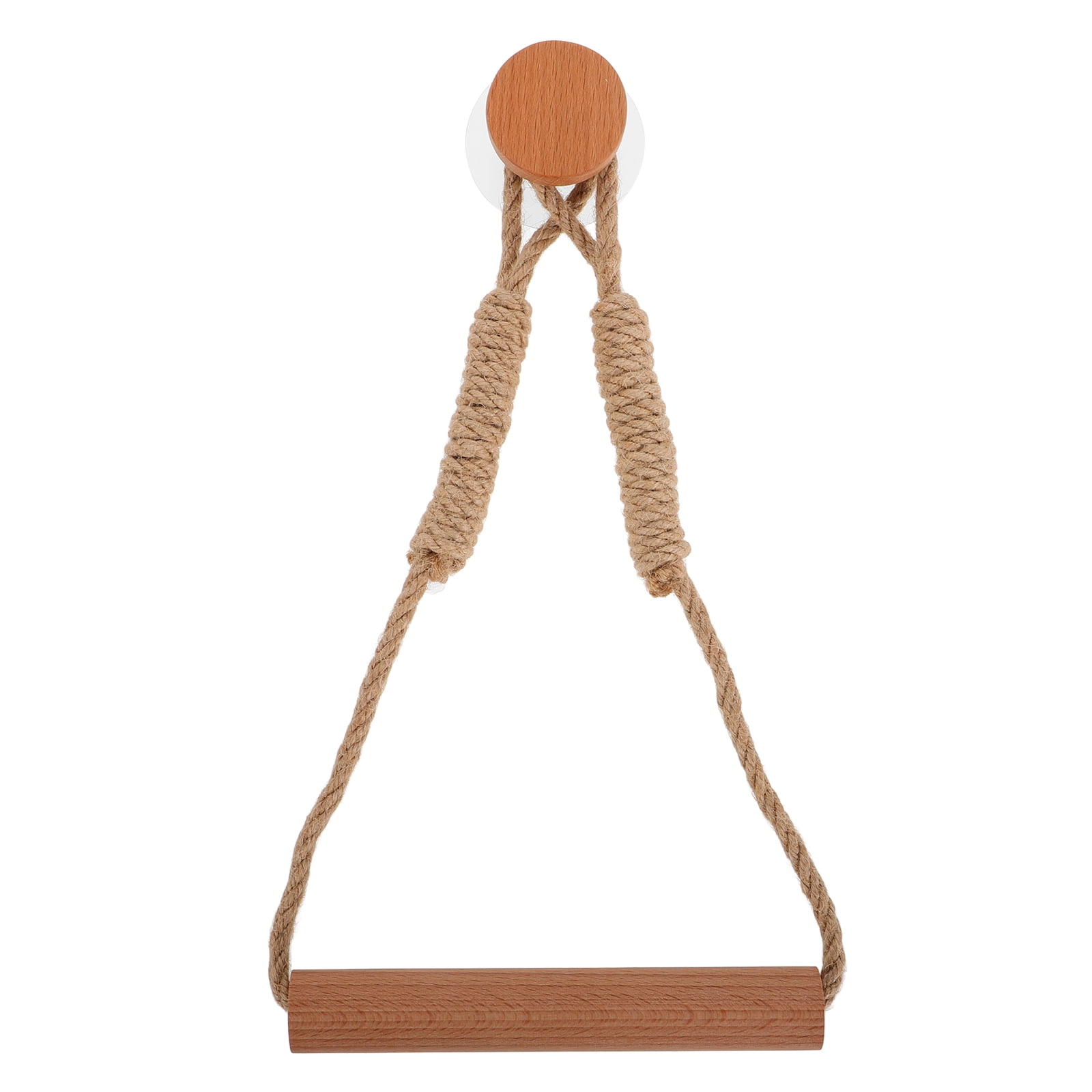 HONITANO 1Pack Paper Towel Holder Rectangular Khaki Wood Jute Rope ...