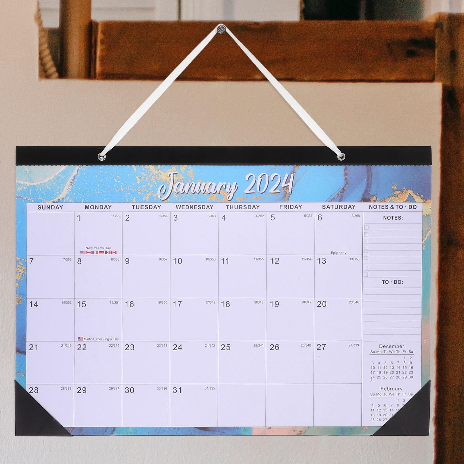 HONITANO 1Pack Sturdy Hanging Calendar Rectangular Multi Color ...