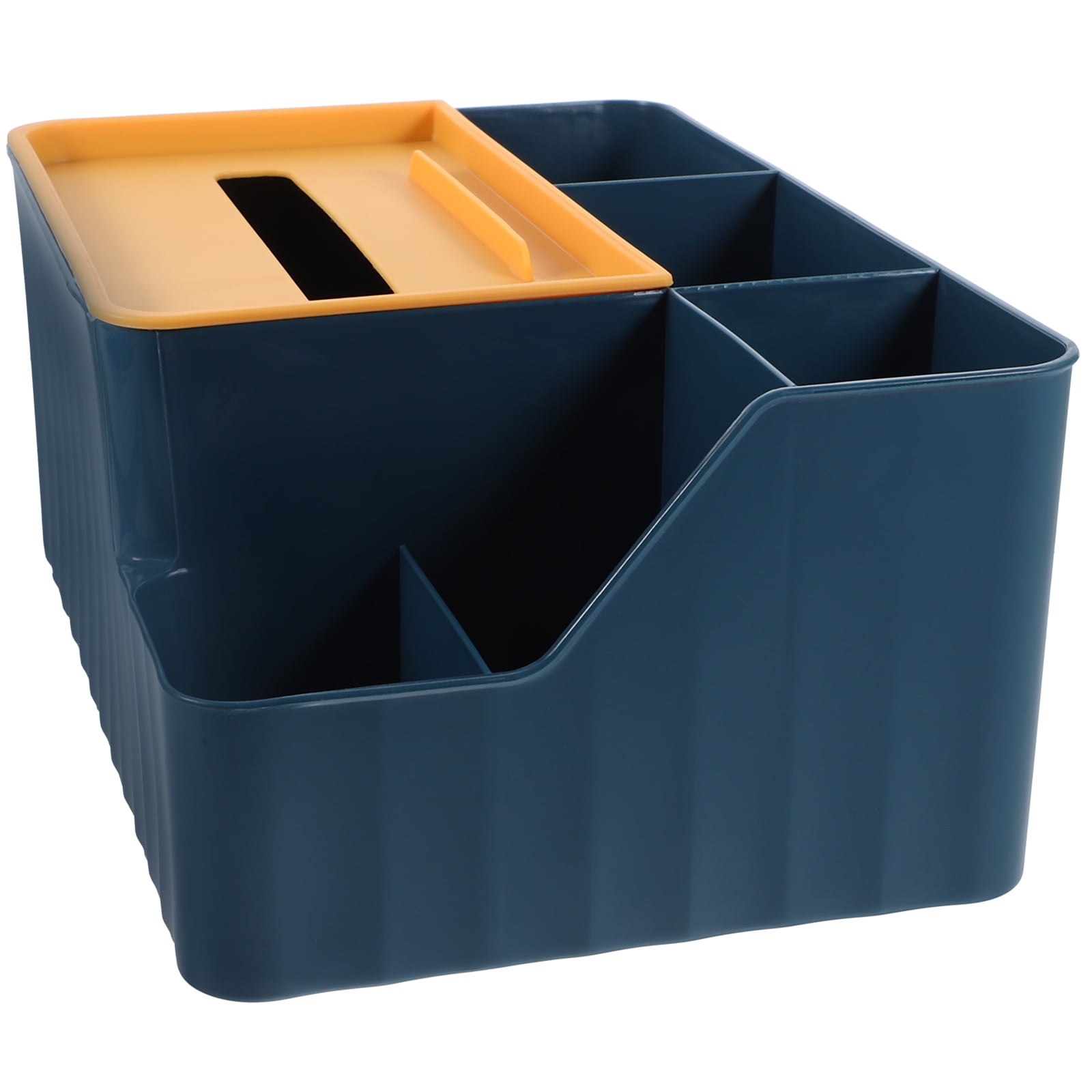 HONITANO 1Pack Tissue Storage Box Blue Plastic Rectangular for Living ...