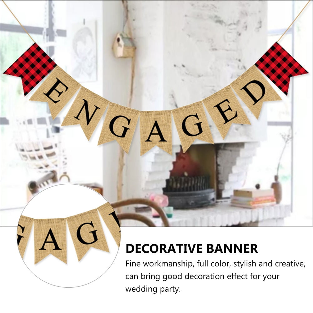 HONITANO Bridal Shower Banners Black Swallowtail 1Pcs 7.1x5.1in ...