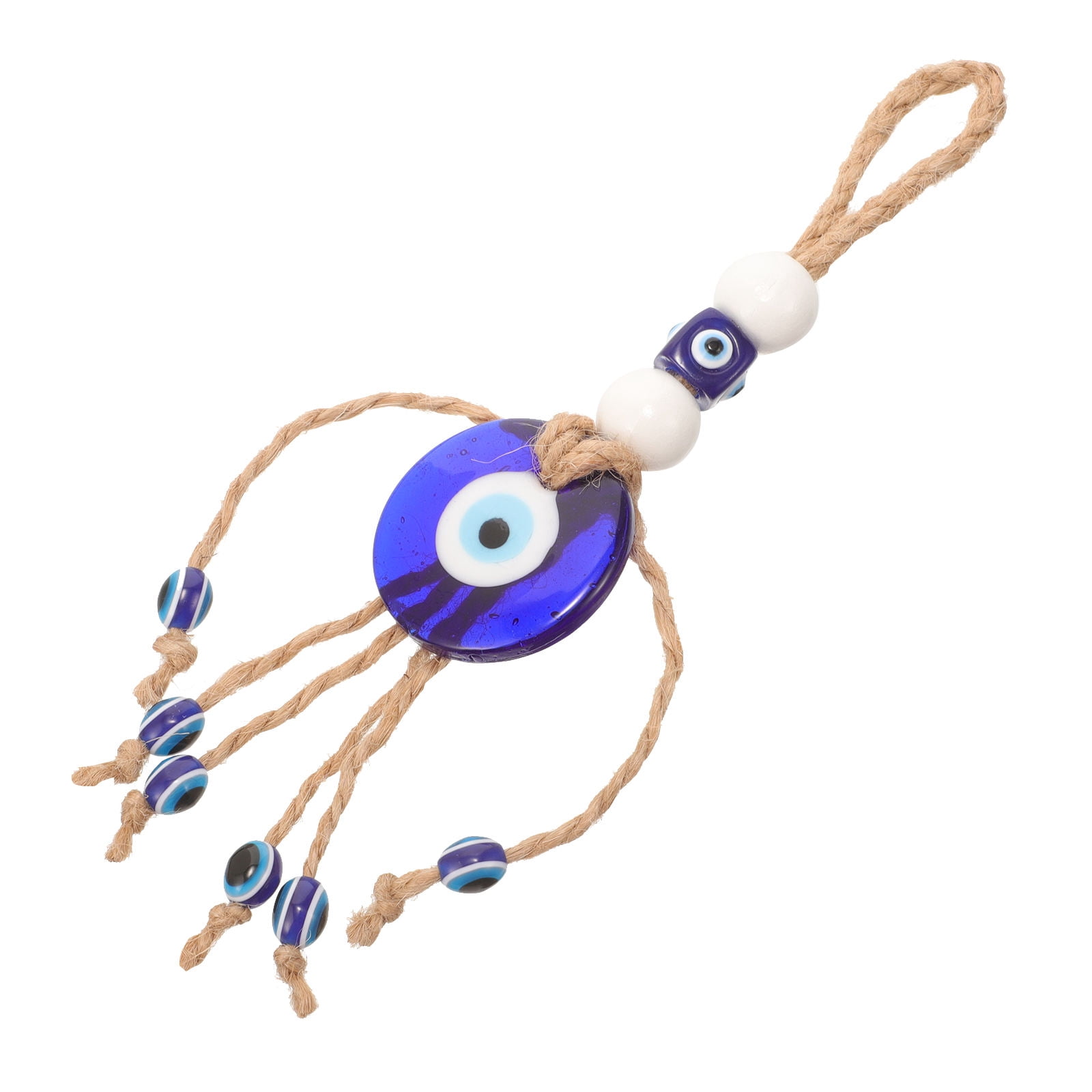 HONITANO 1Pcs Round Evil Eye Hanging Decor With Rope For Car And Home ...