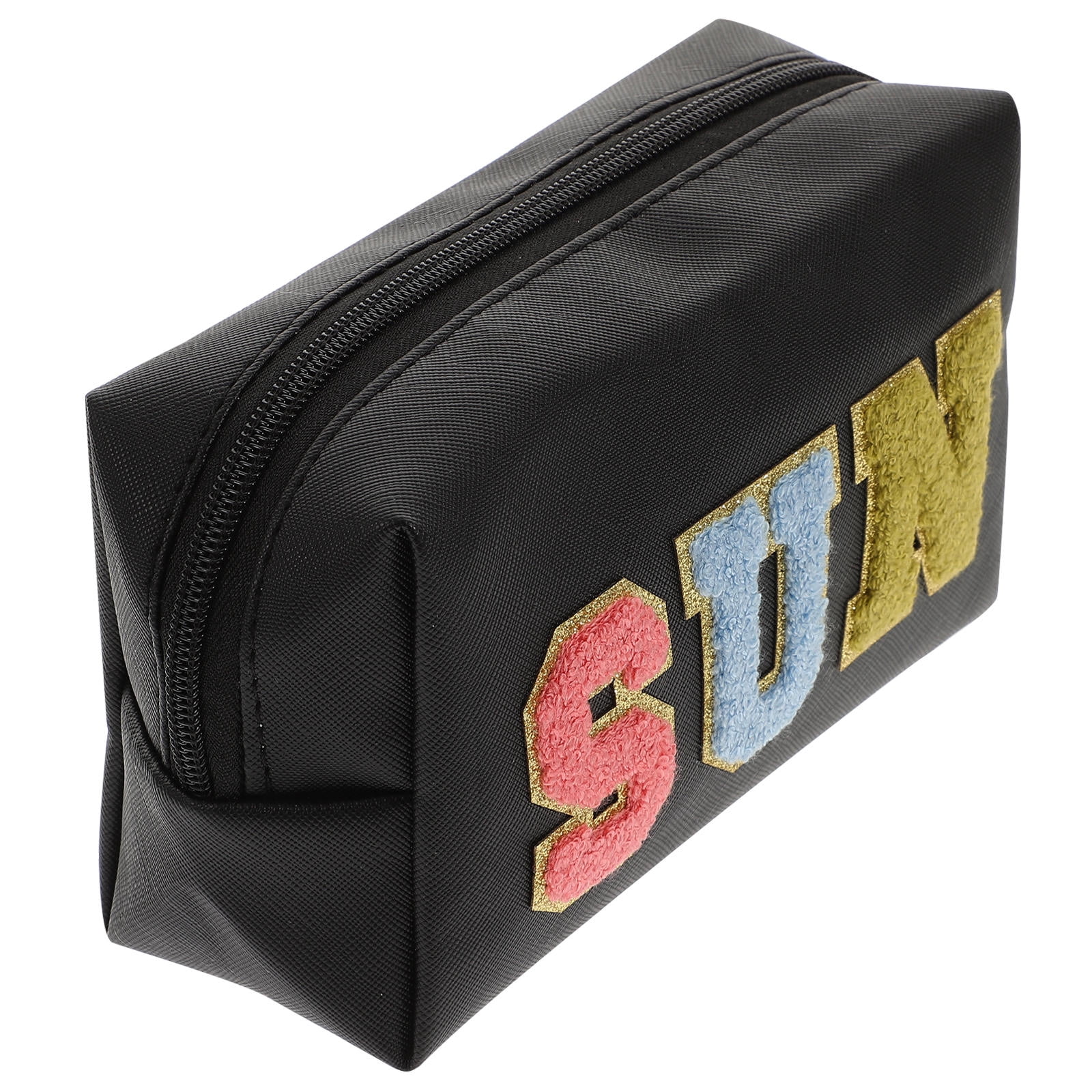 HONITANO 1Set Black Rectangular Makeup Bag for Women PU Portable ...