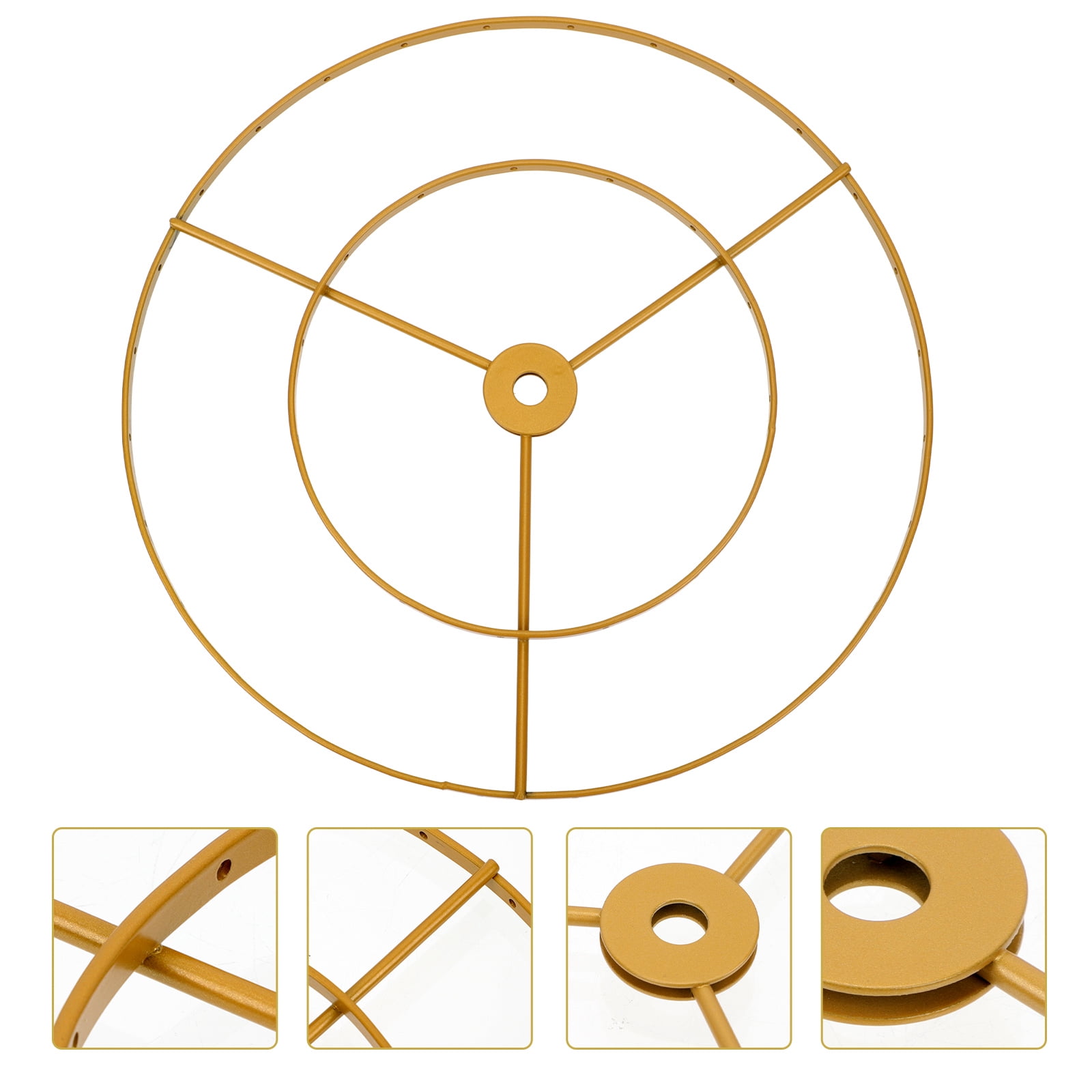 HONITANO 1Set Golden Iron E27 Chandelier Frame for Diy Lampshade Frame ...