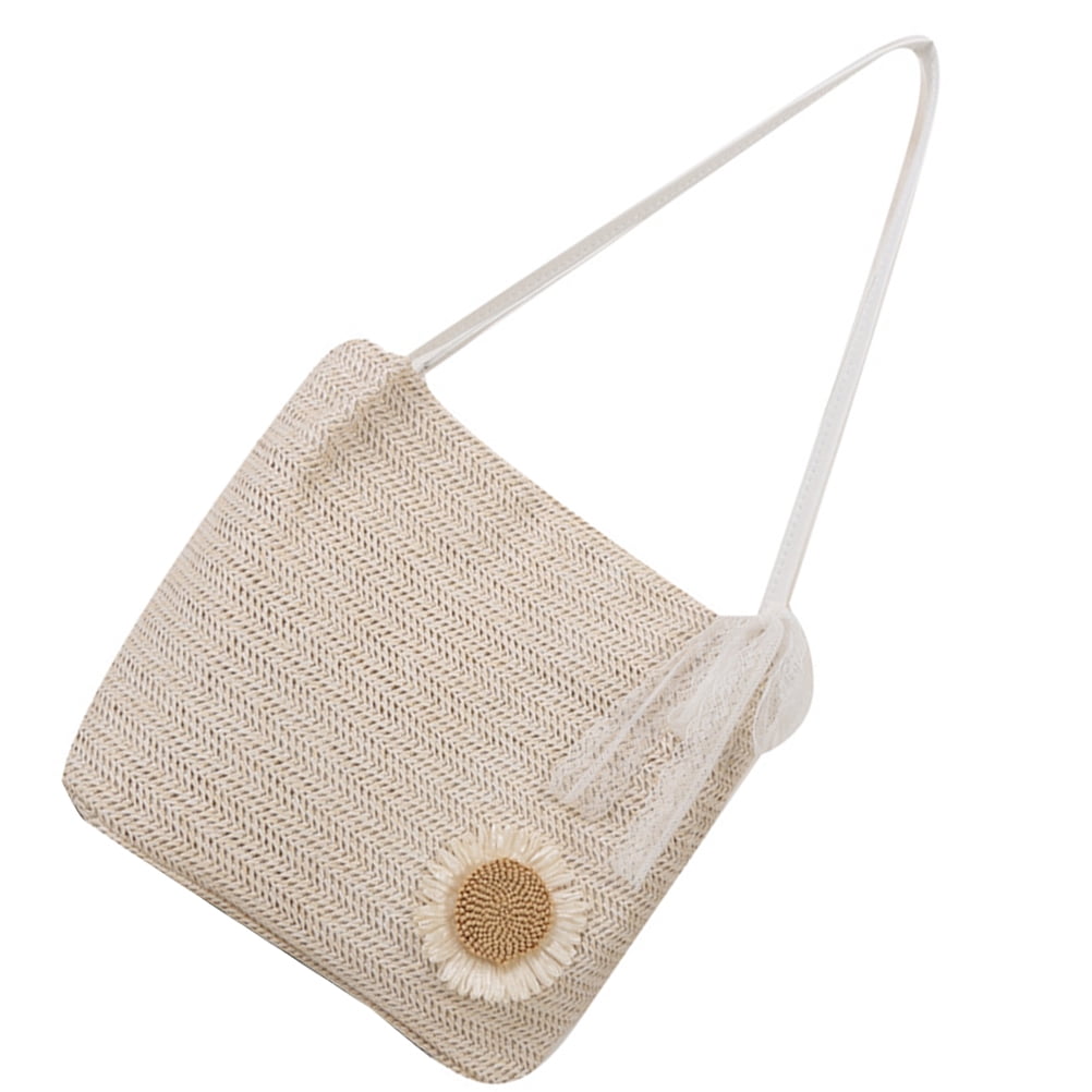 HONITANO 1Set Large Straw Bag Rectangular Shape for Summer Beach and ...
