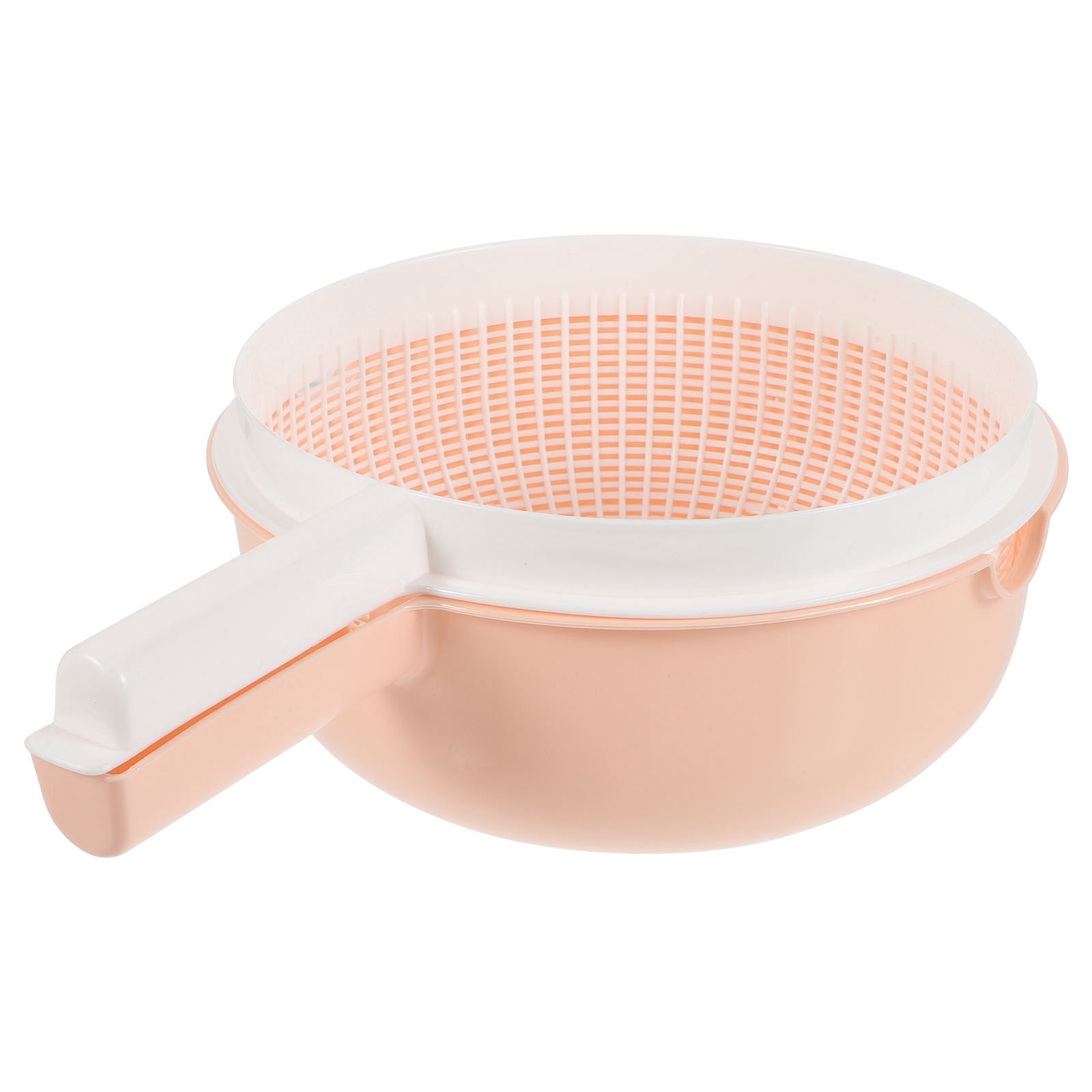 HONITANO 1Set Pink Plastic Rice Washer Basket Double Layer For Kitchen ...