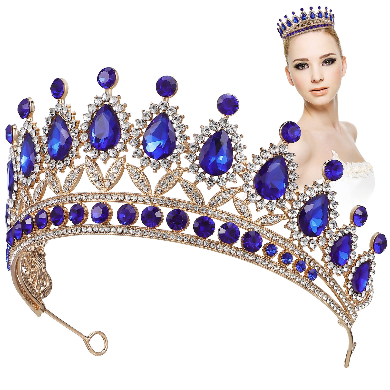 HONITANO 1Set Rhinestone Crown Tiara Bachelorette Party Decorations ...