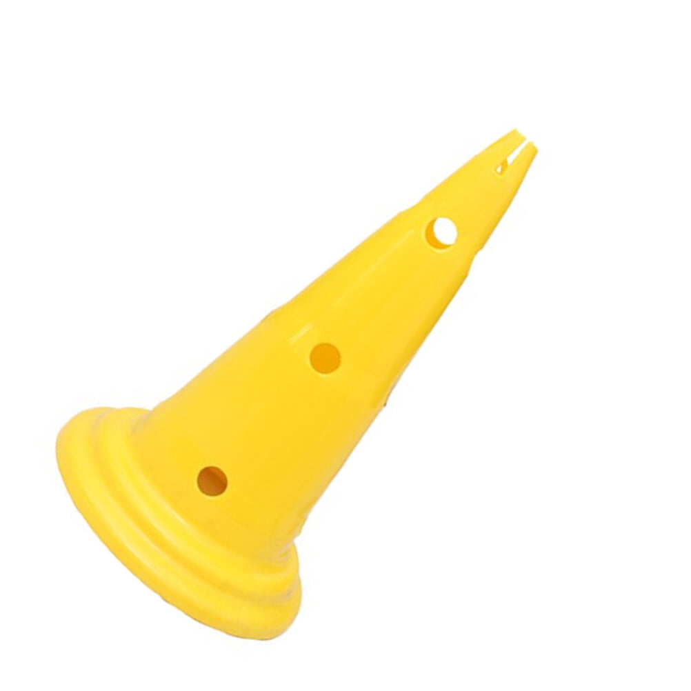 HONITANO 1Set Roadblock Cone Yellow Ldpe Boundary Marker Plastic ...