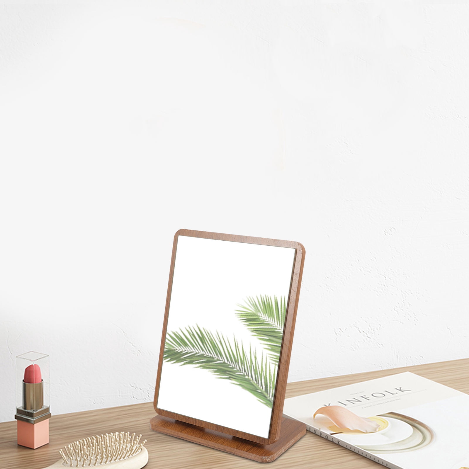 HONITANO 1Set Small Wood Mirror Brown Color For Dresser Use - Walmart.com