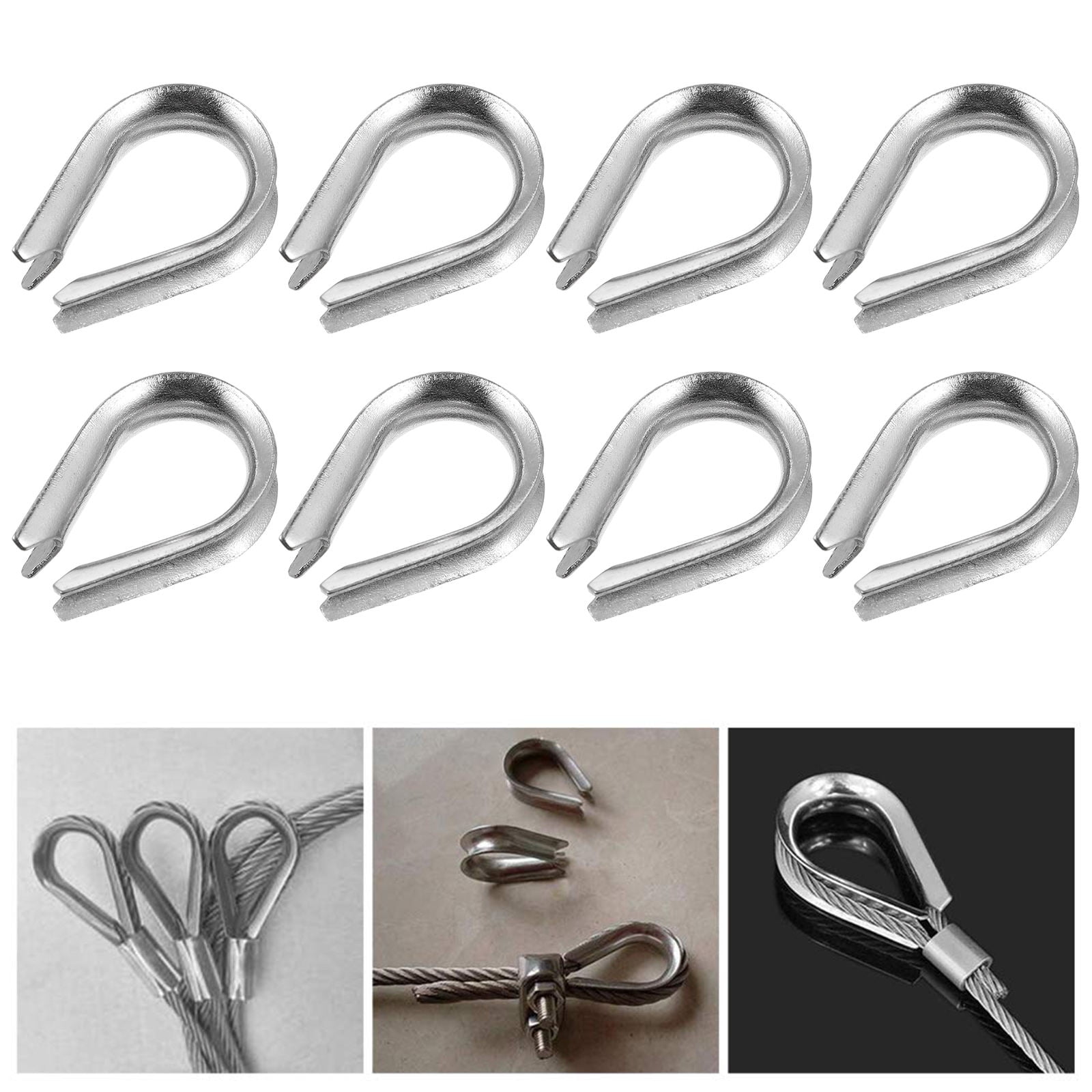 HONITANO 20Pcs Triangular Ring Cable Grommet Wire Rope Thimble for ...