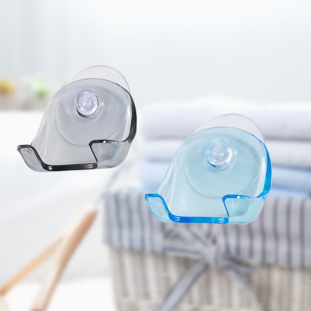 HONITANO 2Pcs Grey Rectangular Razor Holder with Suction Cup Mounting ...