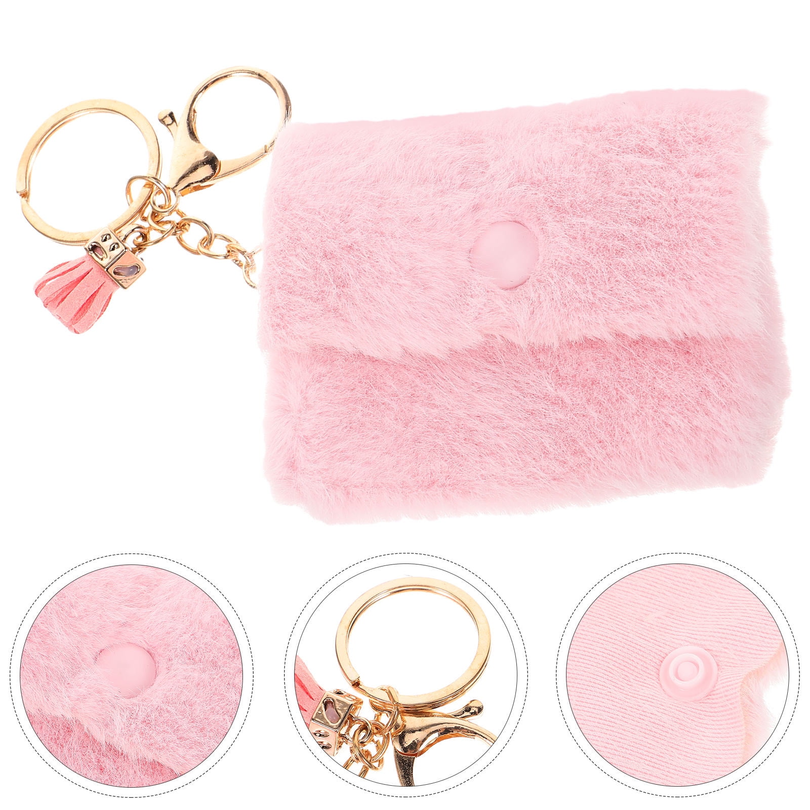 HONITANO 2Set Pink Plush Stuffed Animal Keyring with Pendant Shape for ...