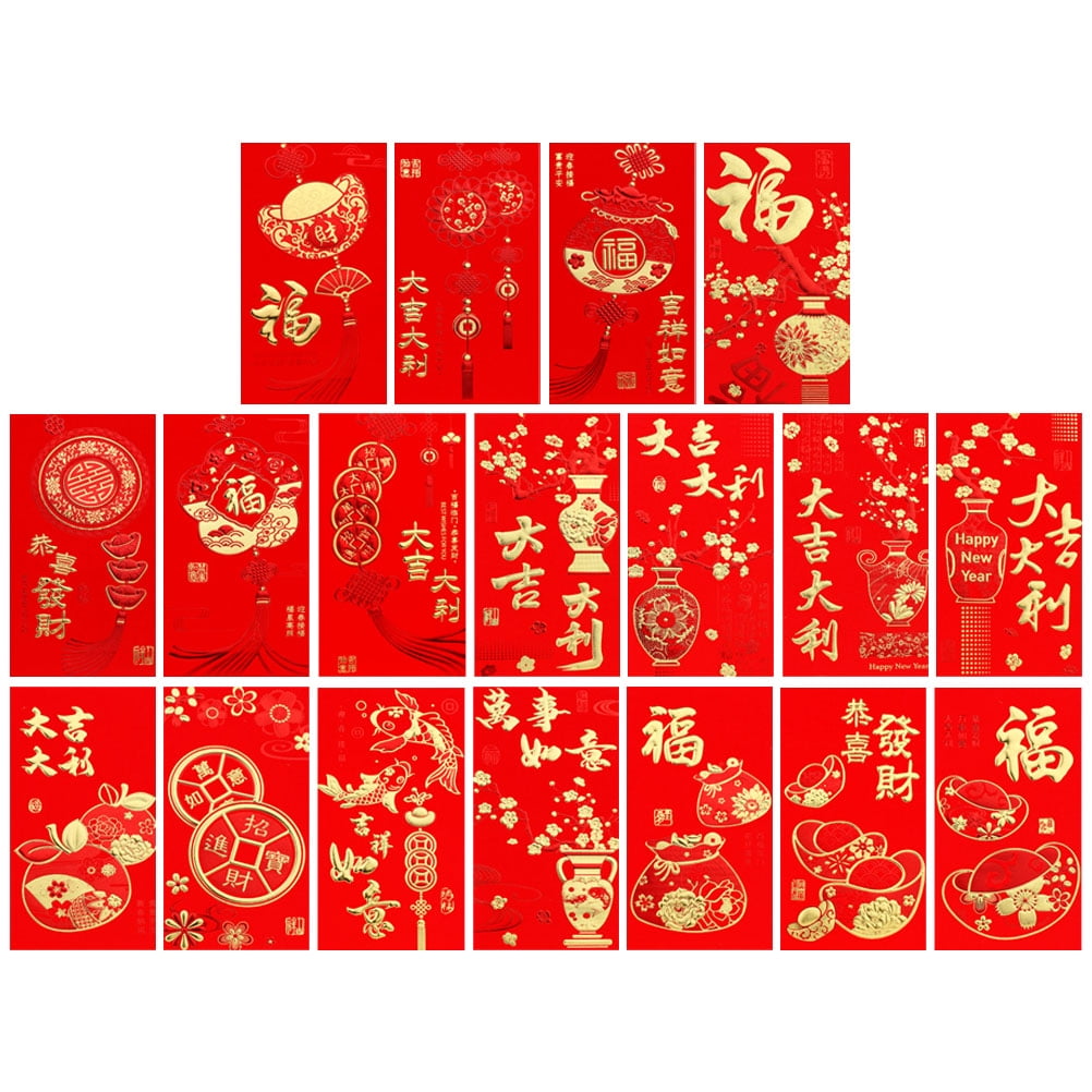 HONITANO Red Envelopes Money Storage 36Pcs 6.5x3.5x0.04In - Walmart.com