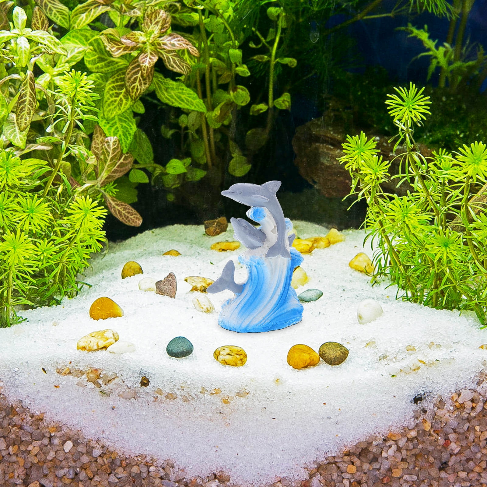 HONITANO 3Pcs Dolphin Figurine Resin Mediterranean Marine Animal Design ...