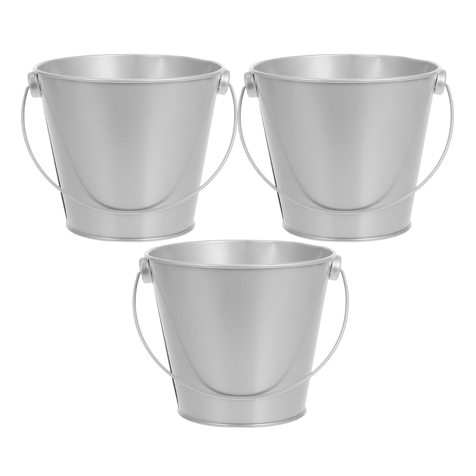 HONITANO 3Pcs Mini Buckets Silver Metal Bucket Shape for Home Decor and ...