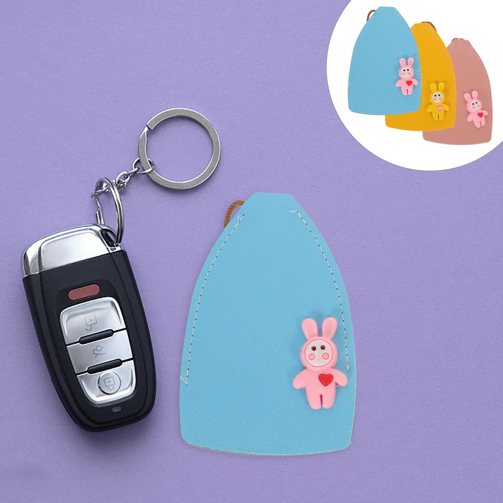 HONITANO 3Pcs Pull Out Car Key Case Cute and Creative Design with Pu ...