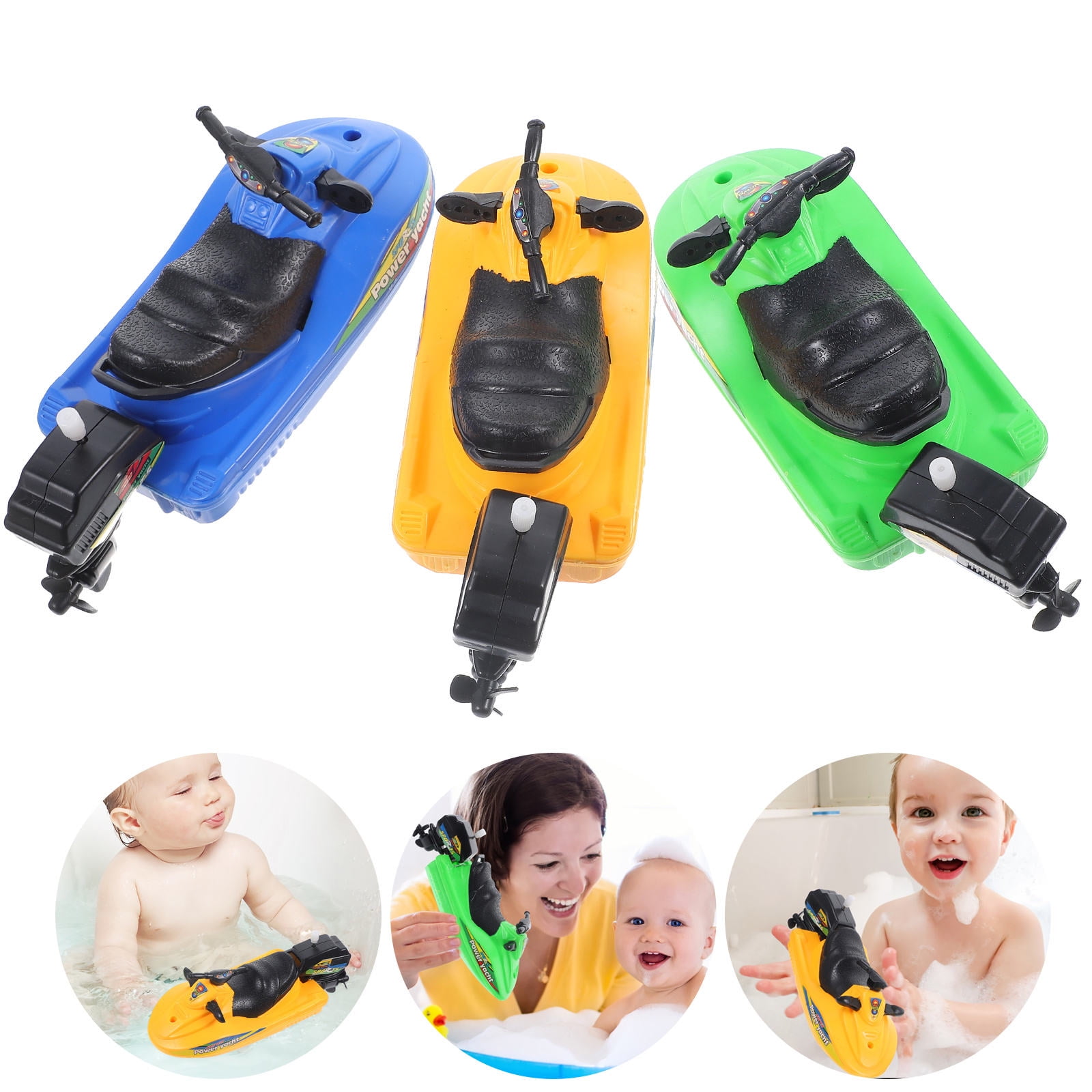HONITANO 3Pcs Wind Up Boat Motor Toy Boat Shape for Children Bath Tub ...