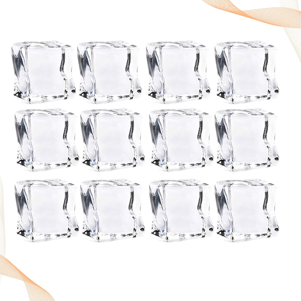 HONITANO 48 Pcs Artificial Cubes Acrylic Slightly Irregular Cube ...