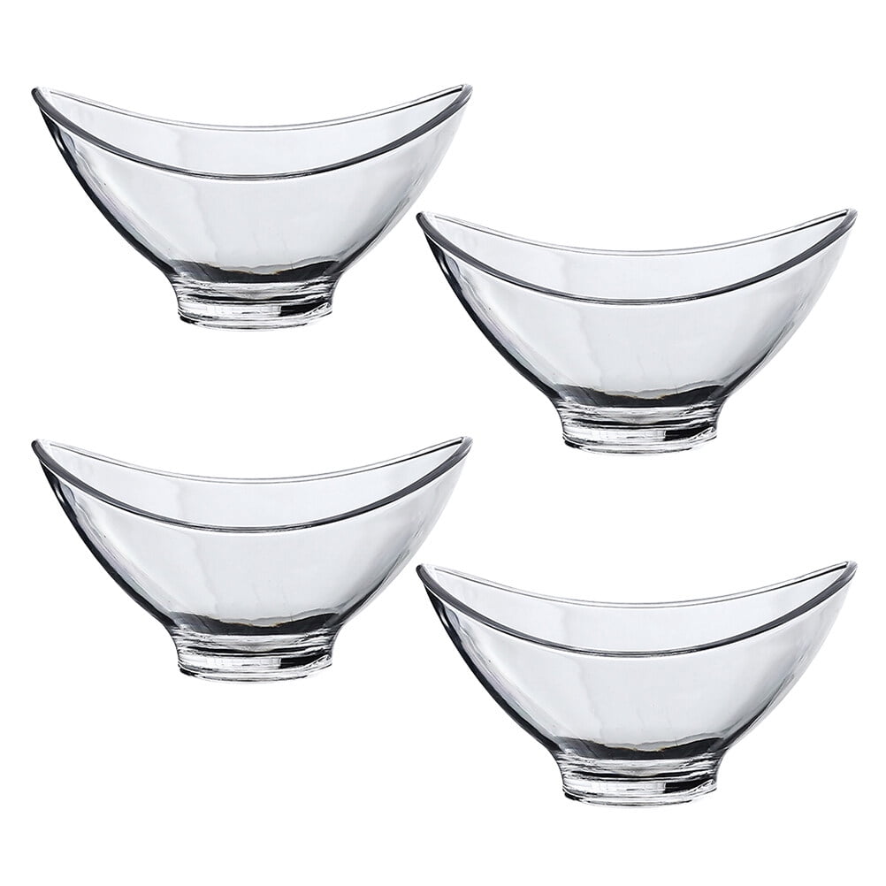 HONITANO Clear Bowls Snacks Bowls Acrylic Clear 4Pcs 6.9X5.1X3.1In ...