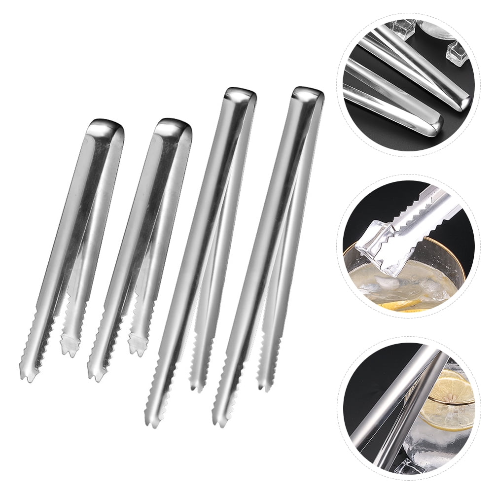 HONITANO 4Pcs Gear Shaped Teeth Ice Tongs and Sugar Tongs Stainless ...