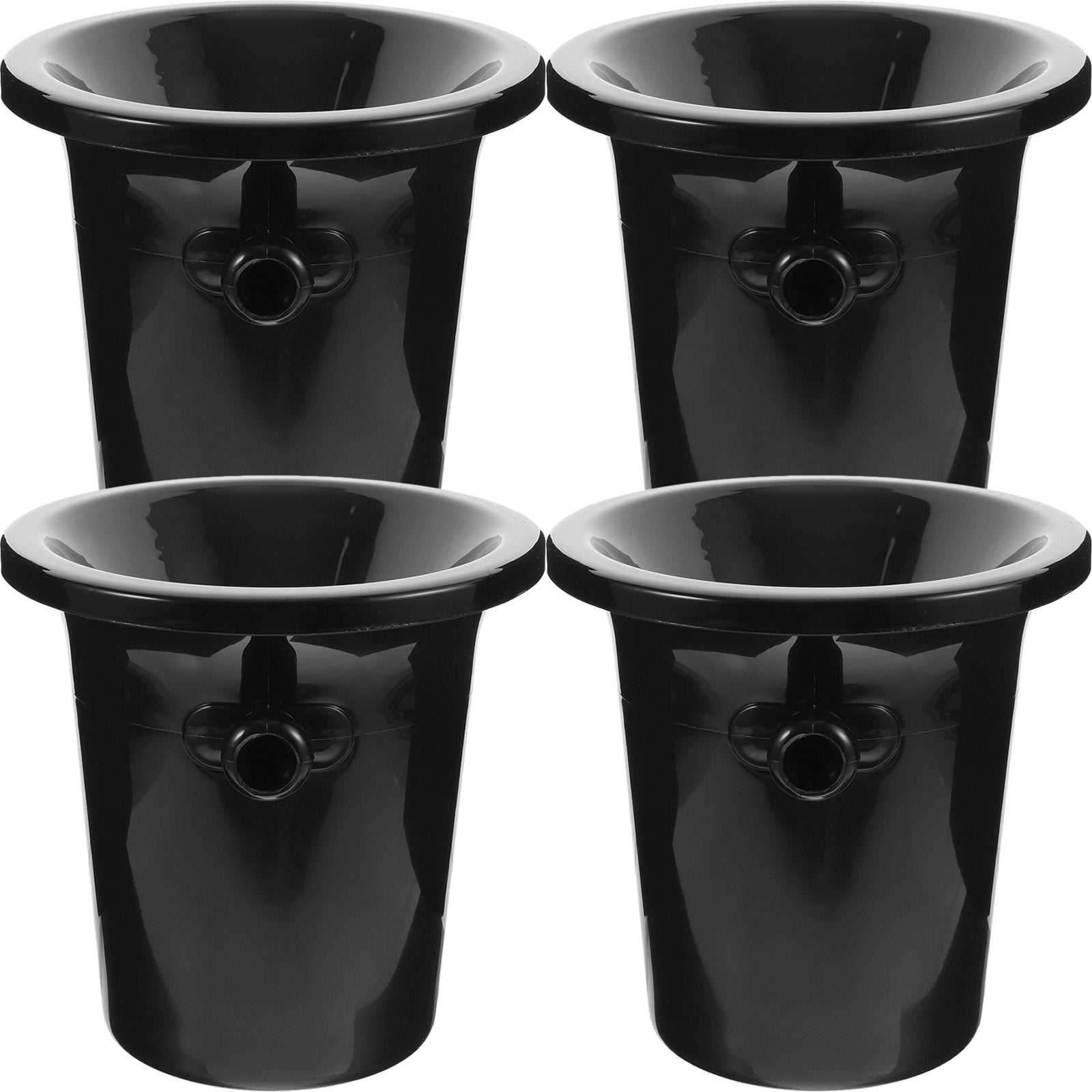 HONITANO 4Pcs Western Style Spitting Buckets Black Plastic For Wine ...