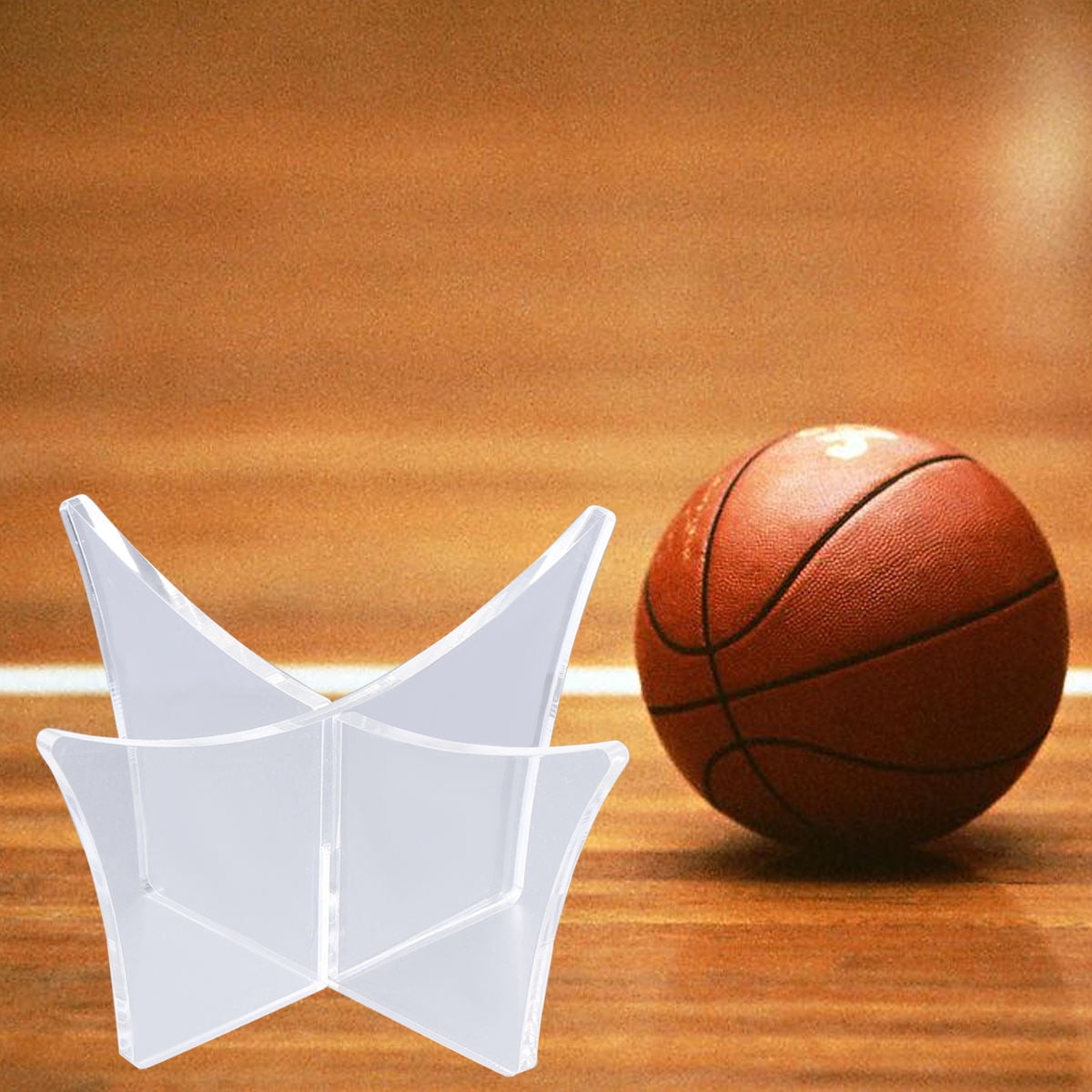 HONITANO 4Set Basketball Display Stand Transparent Square Base ...