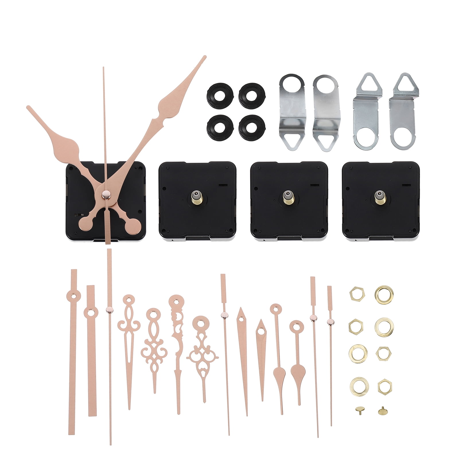 HONITANO 4Set Clock Movement Homemade Clock Mechanism Golden Round for ...