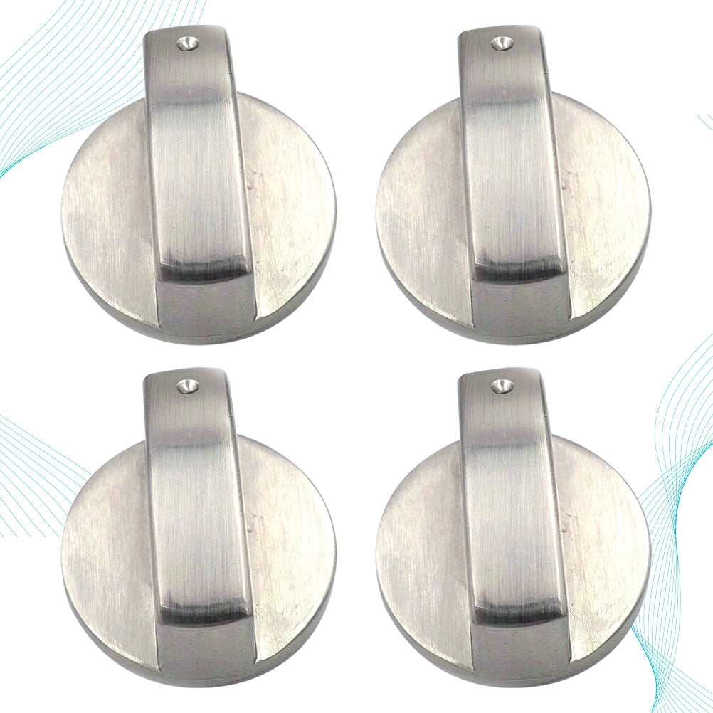 HONITANO 4Set Silver Stove Switch Knob for Range Knobs Replacements 1 ...