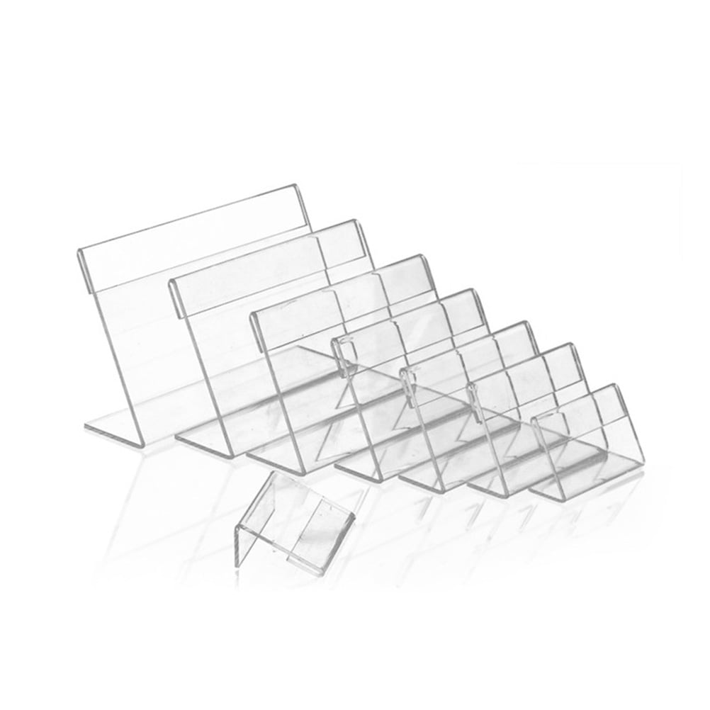 HONITANO 50Pcs Transparent Acrylic Sign Display Holder for Shop Product ...