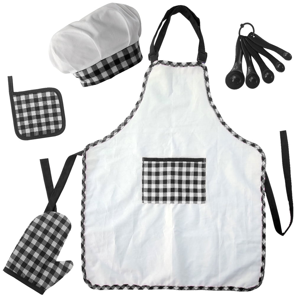 HONITANO 5Pack Kids Aprons for Girls Boys Family Time Cooking Apron Set ...