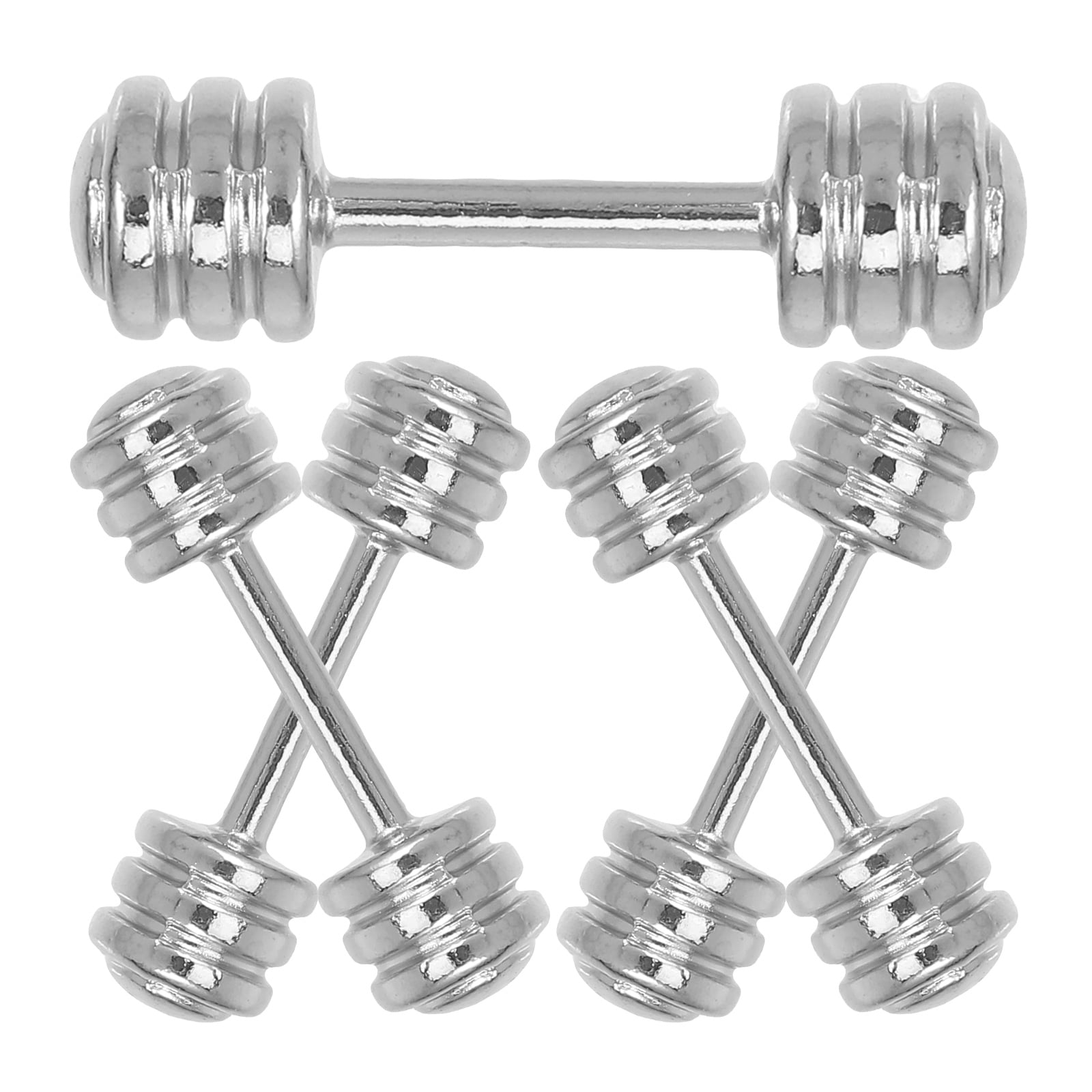 HONITANO 5Pcs Silver Mini Dumbbells for Home Decoration and Photography ...