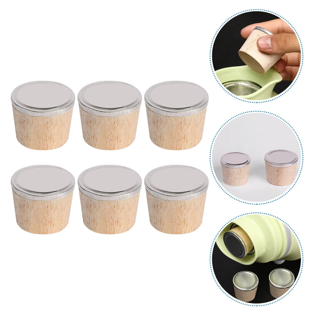 HONITANO 6Pcs Bottle Plugs Wooden Plug for Sealing and Heat Insulation ...
