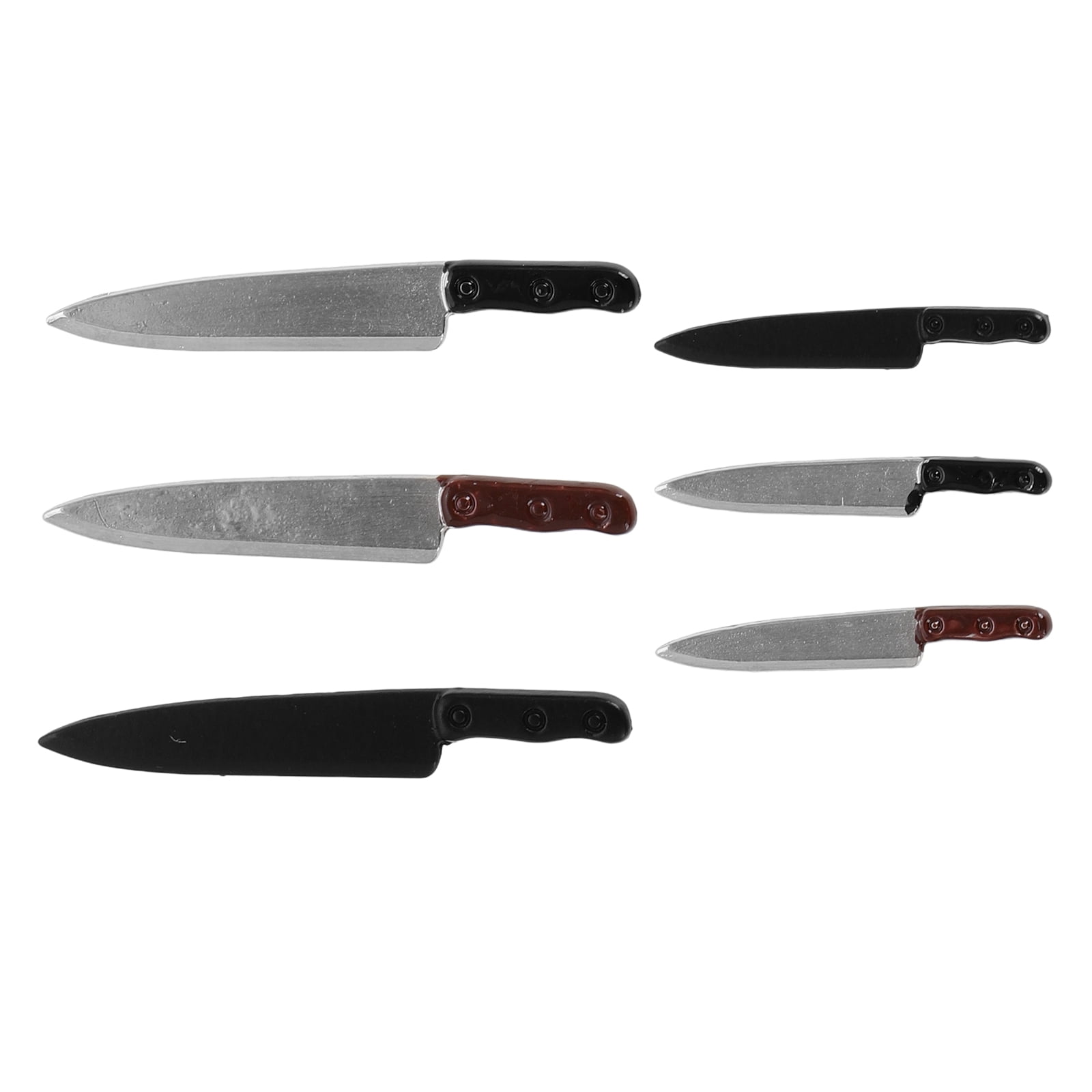 HONITANO 6Pcs Dollhouse Miniature Kitchen Knives Assorted Color ...